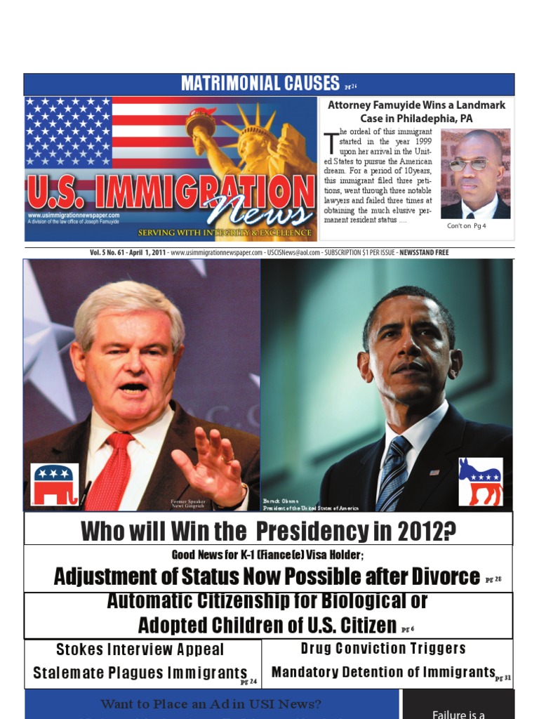 U.S Immigration Newspaper Vol 5 No. 61 | PDF | United States ...