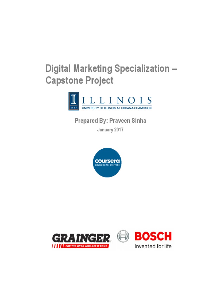 Digital Marketing Specialization - Capstone Project: Prepared By ...
