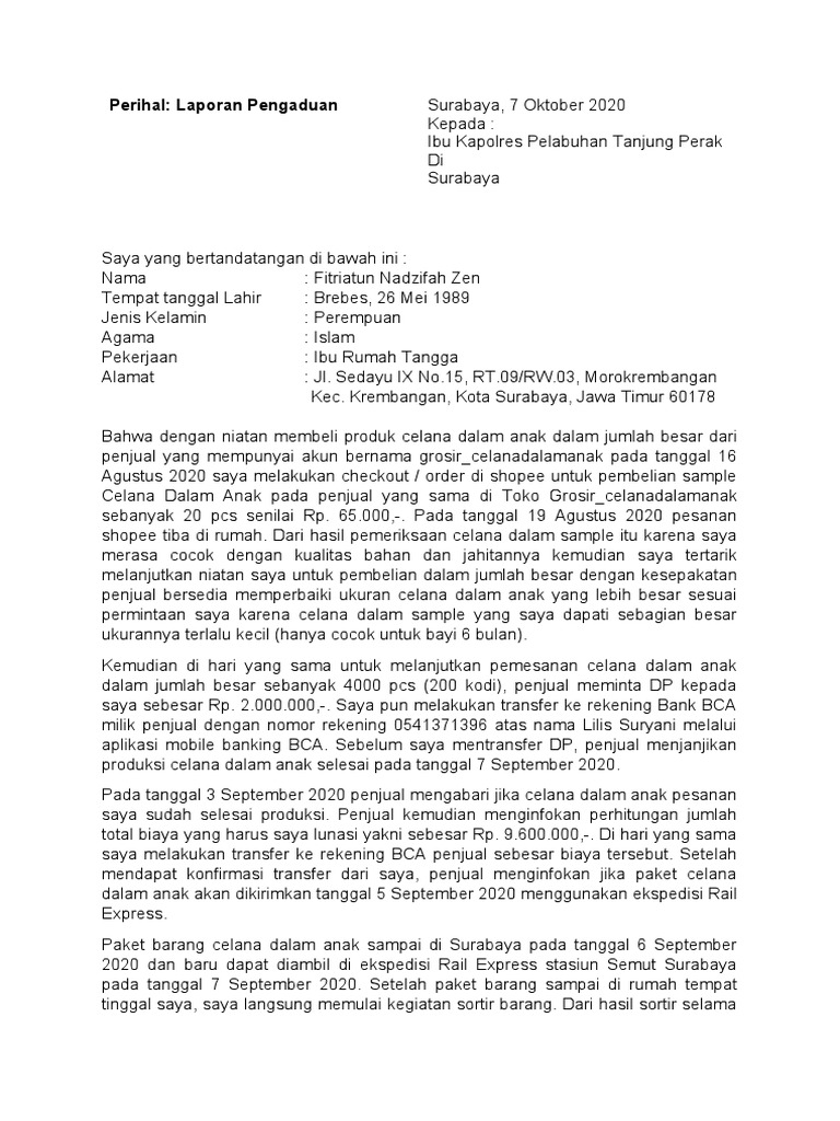 Laporan Polisi Pdf Hukum