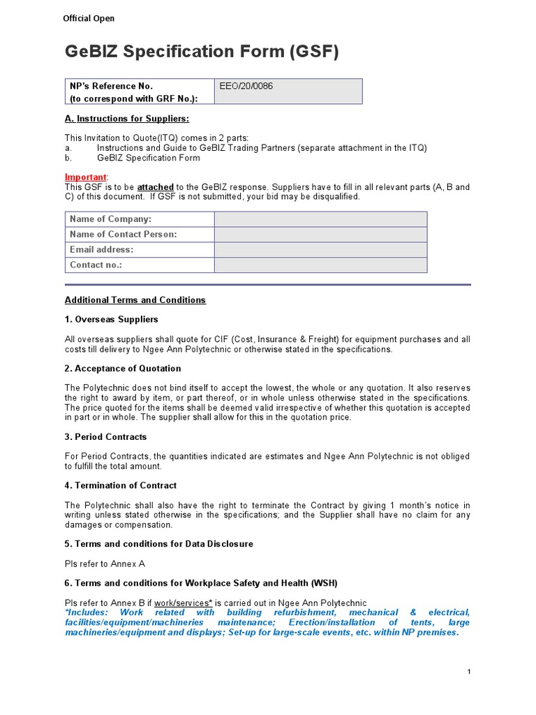 GeBIZ Air Conditioning Installation Specs | PDF | Discovery (Law ...