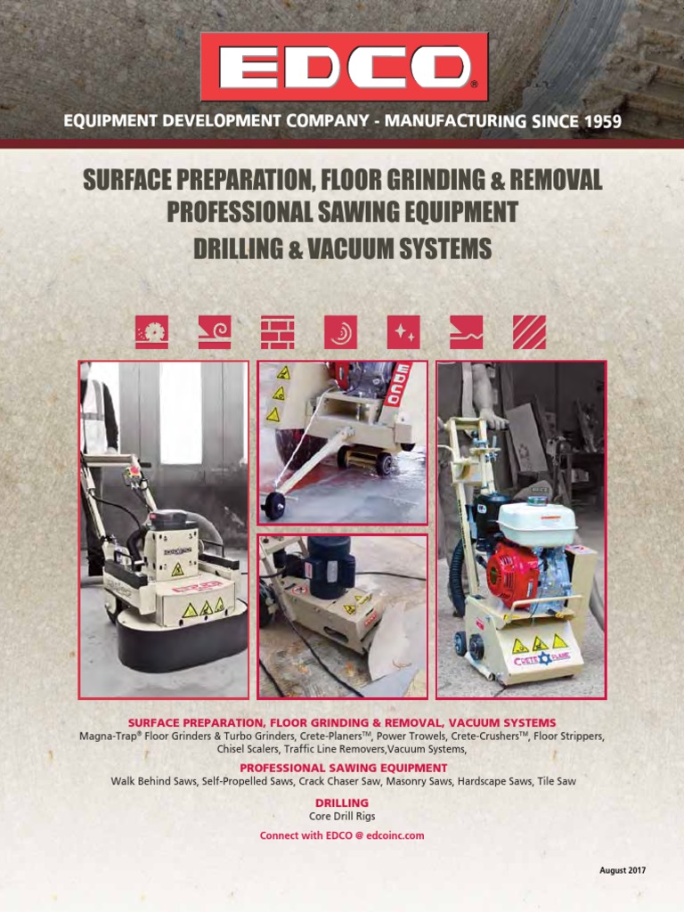 EDCO - Catalog - 8 - 2017 - Floor Grinding | PDF | Concrete | Flooring