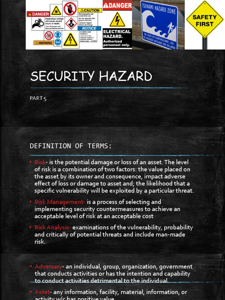 Security Hazard | PDF | Risk | Risk Management