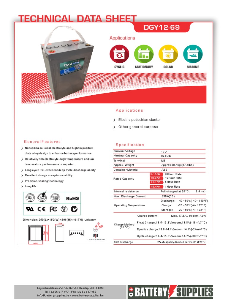 Technical Data Sheet: Applications | PDF | Manufactured Goods | Electrical Engineering