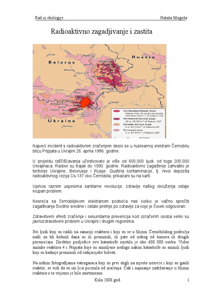 Radioaktivno Zagadjivanje I Zastita | PDF