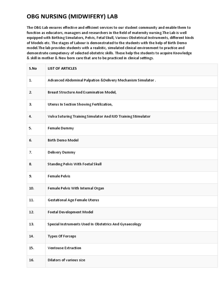Equipping Nursing Students for Maternity Care through Simulation and ...