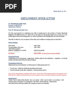 KCC Kuwait Offer Letter | PDF | Employment | Insurance