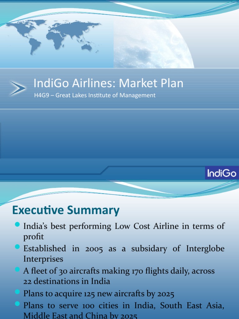 IndiGo Airlines Marketing Plan | PDF | Aeronautics | Airlines