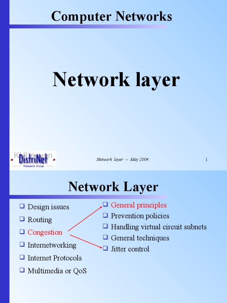 An Overview of Key Concepts in Computer Network Layer Design | PDF | Network Congestion ...