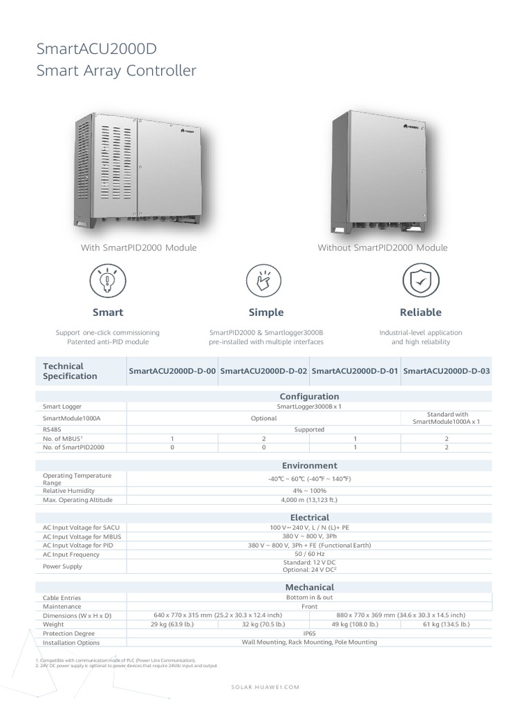 SmartACU2000D Controller Overview | PDF | Power Supply | Alternating ...