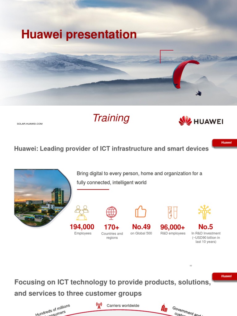 00 - HUAWEI - Training Introduction | PDF | Photovoltaics | Distributed ...