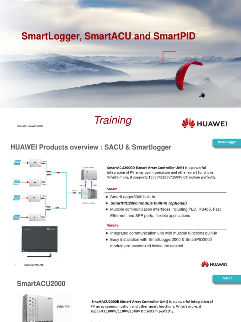 03 - HUAWEI - Training SmartLogger, SmartACU and SmartPID | PDF | Photovoltaics | Alternating ...