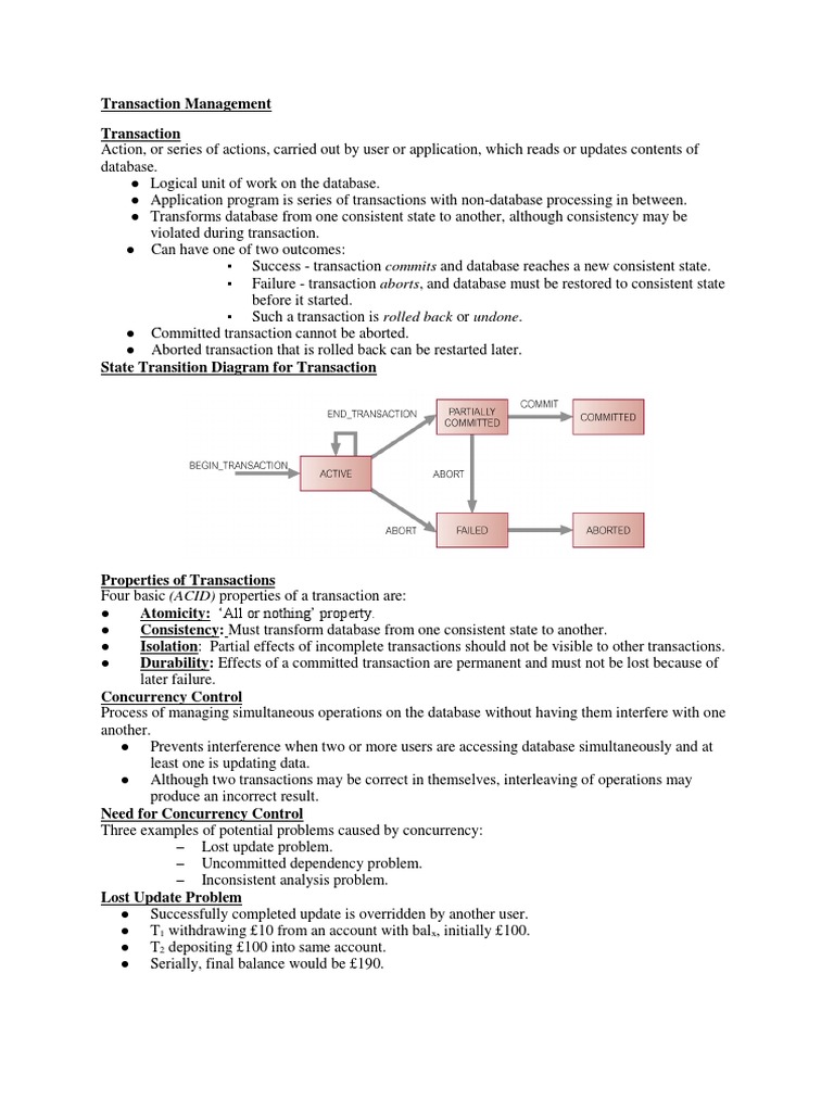 Transaction Management and Concurrency Control | PDF | Database Transaction | Data Management