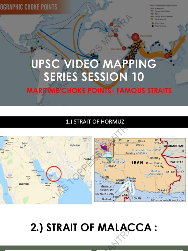 UPSC Maritime Choke Points Guide | PDF | Hydrology | Aquatic Biomes
