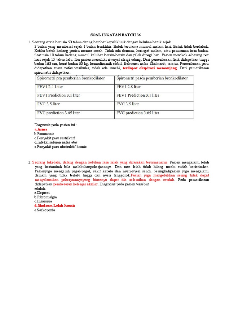 Batch 36 + Jawaban | PDF | Sains & Matematika