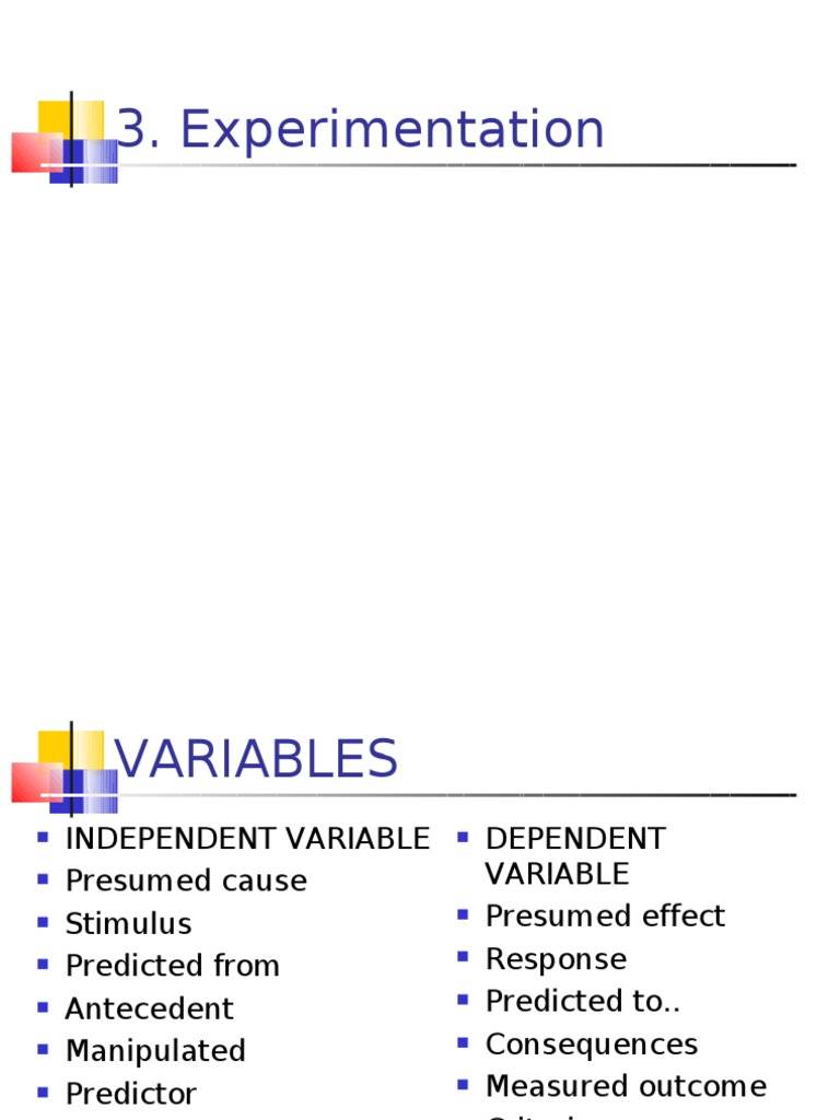 Experimentation | PDF | Experiment | Dependent And Independent Variables