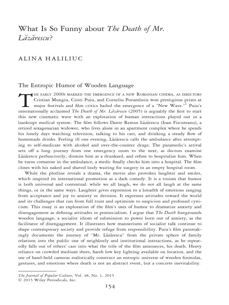 What Is So Funny About The Death of Mr. | PDF | Humour | Laughter