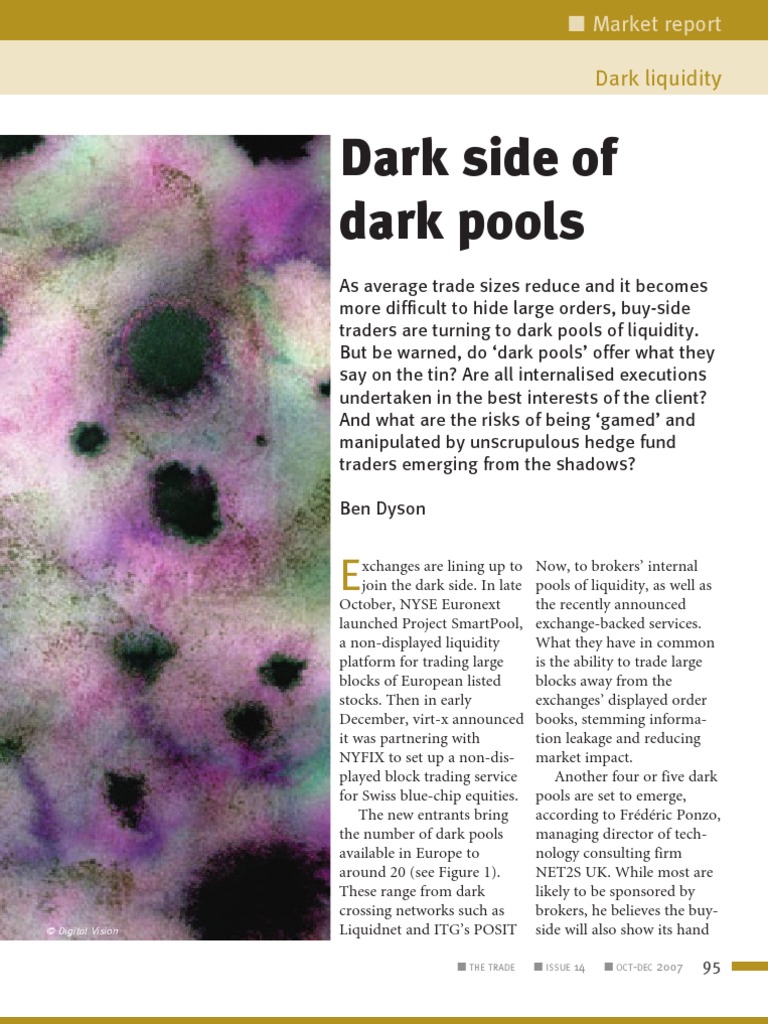 Dark Side of Dark Pools | PDF | Market Liquidity | Stocks