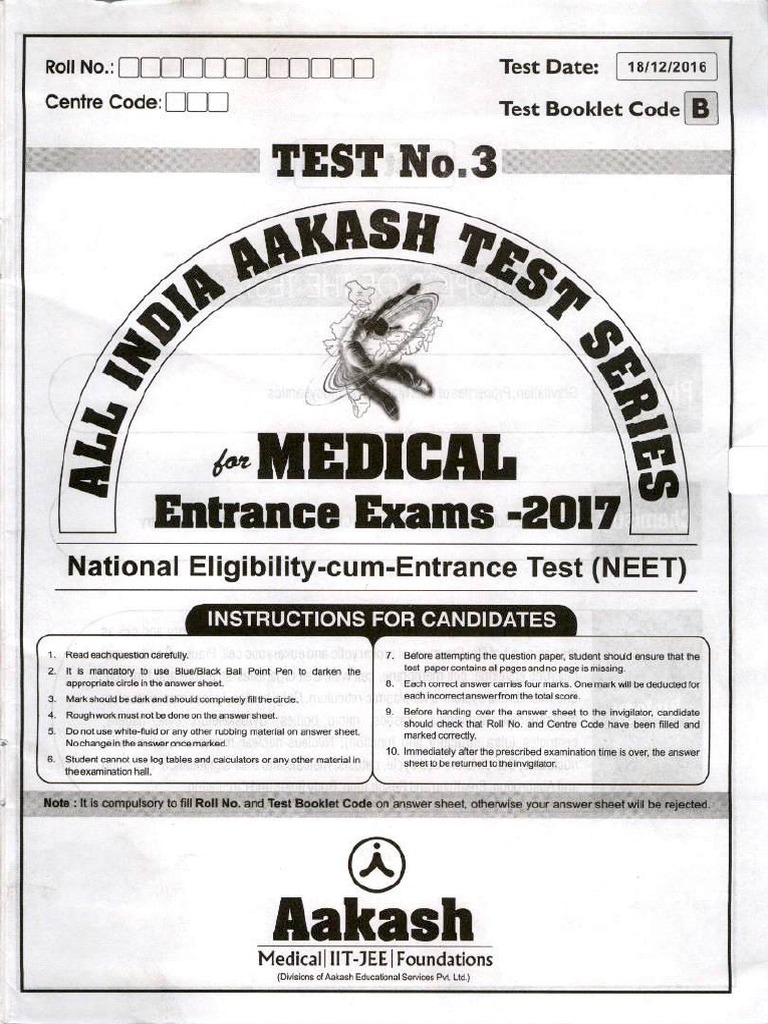 Oym Aiats t03 Code-B | PDF | Applied And Interdisciplinary Physics | Physical Sciences