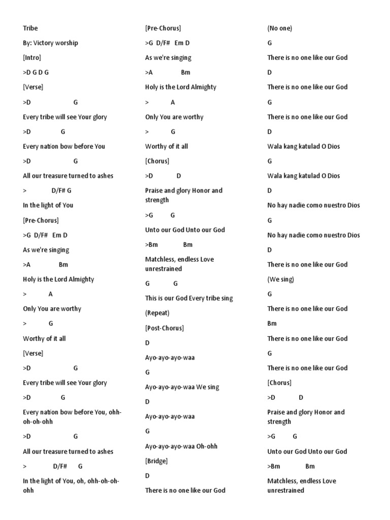 Tribe | PDF | Song Structure | Religious Belief And Doctrine