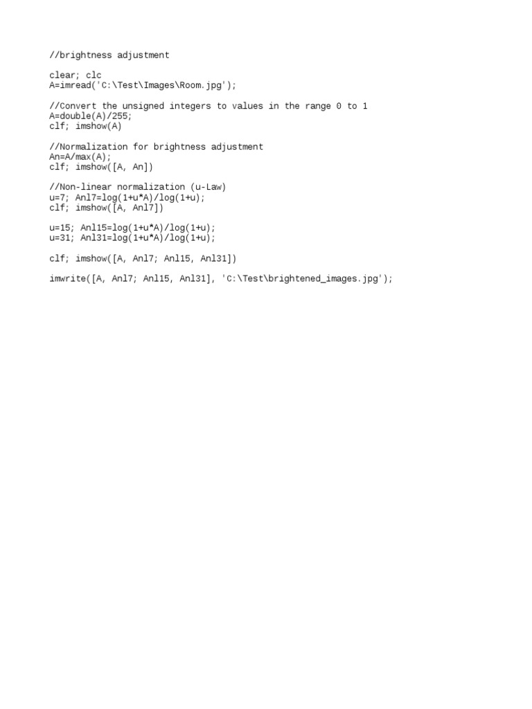 Brightness Adjustment | PDF