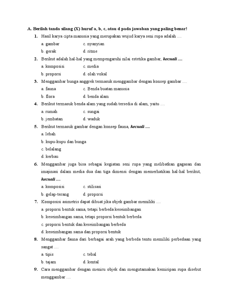 Soal SBD Mama | PDF | Seni & Disiplin Bahasa | Puisi