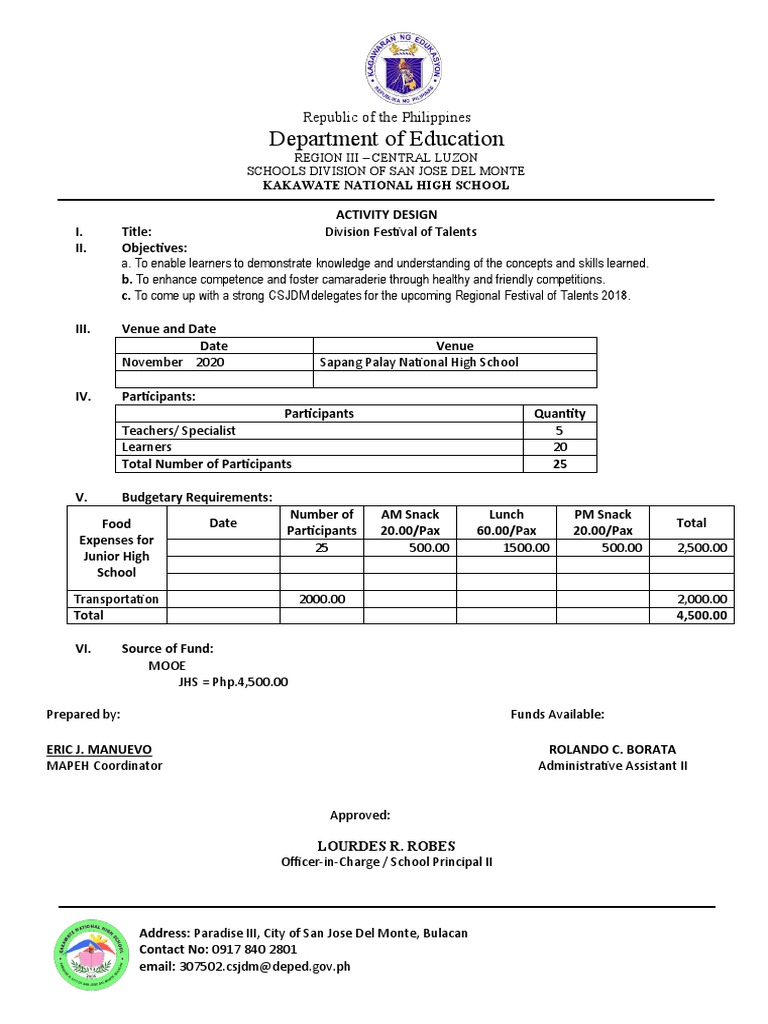 Department of Education: Republic of The Philippines | PDF ...
