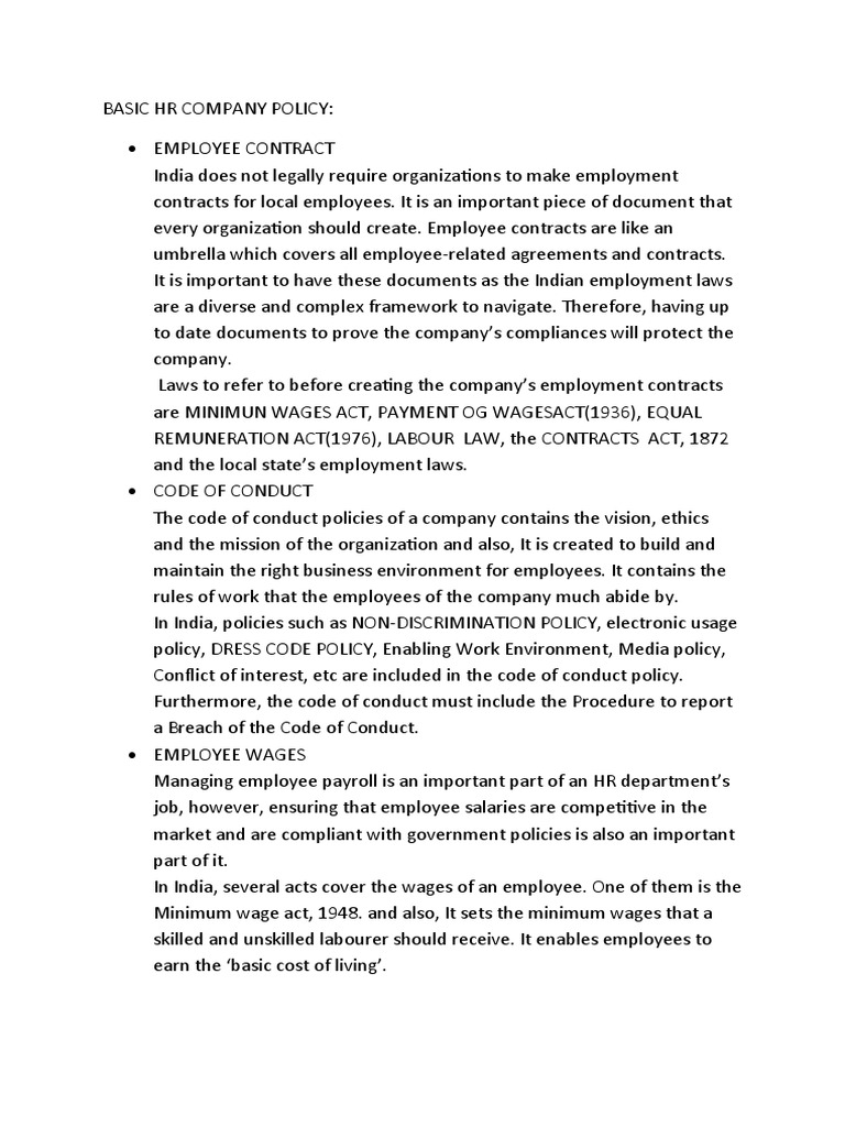 External Policies and Internal Policies | Download Free PDF ...