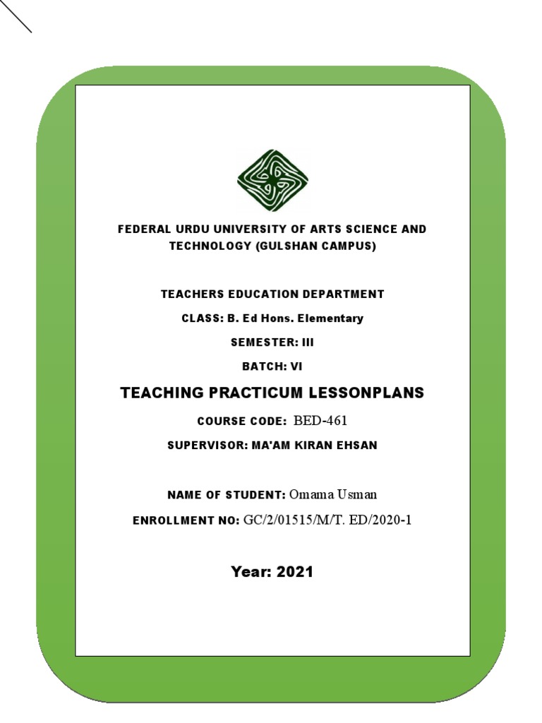 Teaching Practicum Portfolio | Download Free PDF | Lesson Plan | Teachers