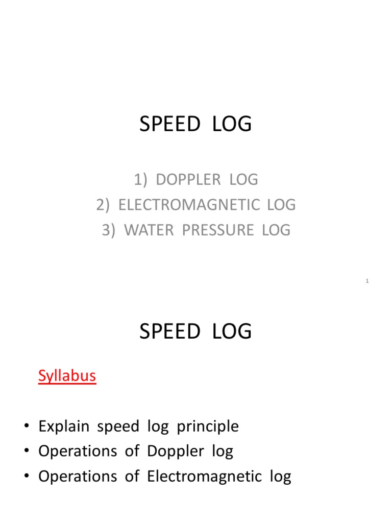 Pressure Pitot Speed Log Pdf Pressure Vacuum Tube
