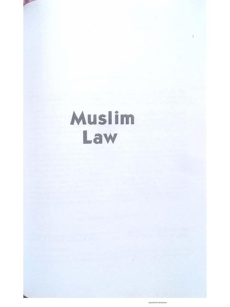 Muslim Law | PDF