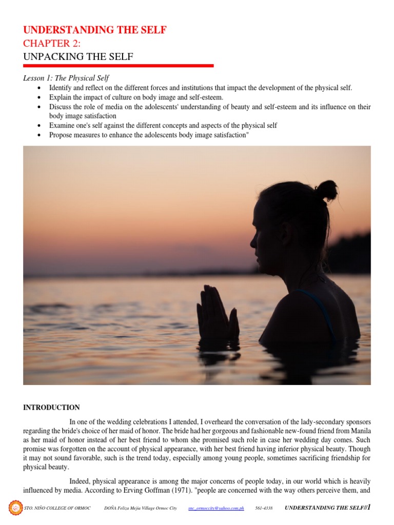 Understanding The Self Chapter 2 Lesson 1 | PDF | Self Esteem | Body Image