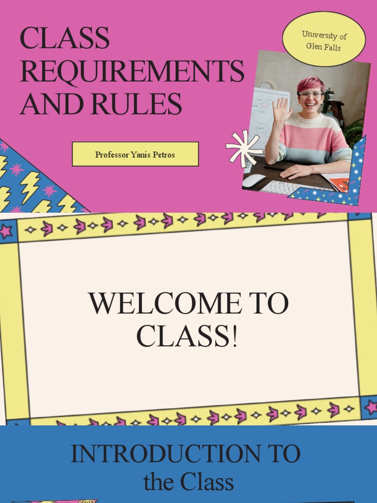 Class Requirements and Rules: Professor Yanis Petros | PDF