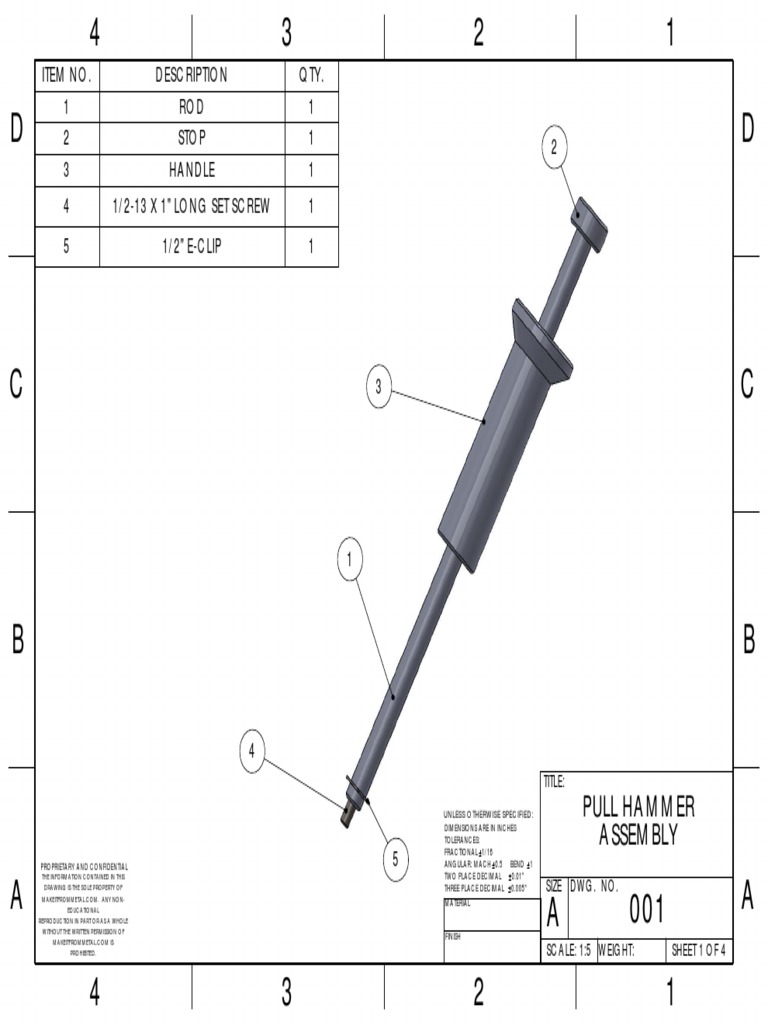 Pull Hammer Project | PDF | Engineering Tolerance | Industrial Processes