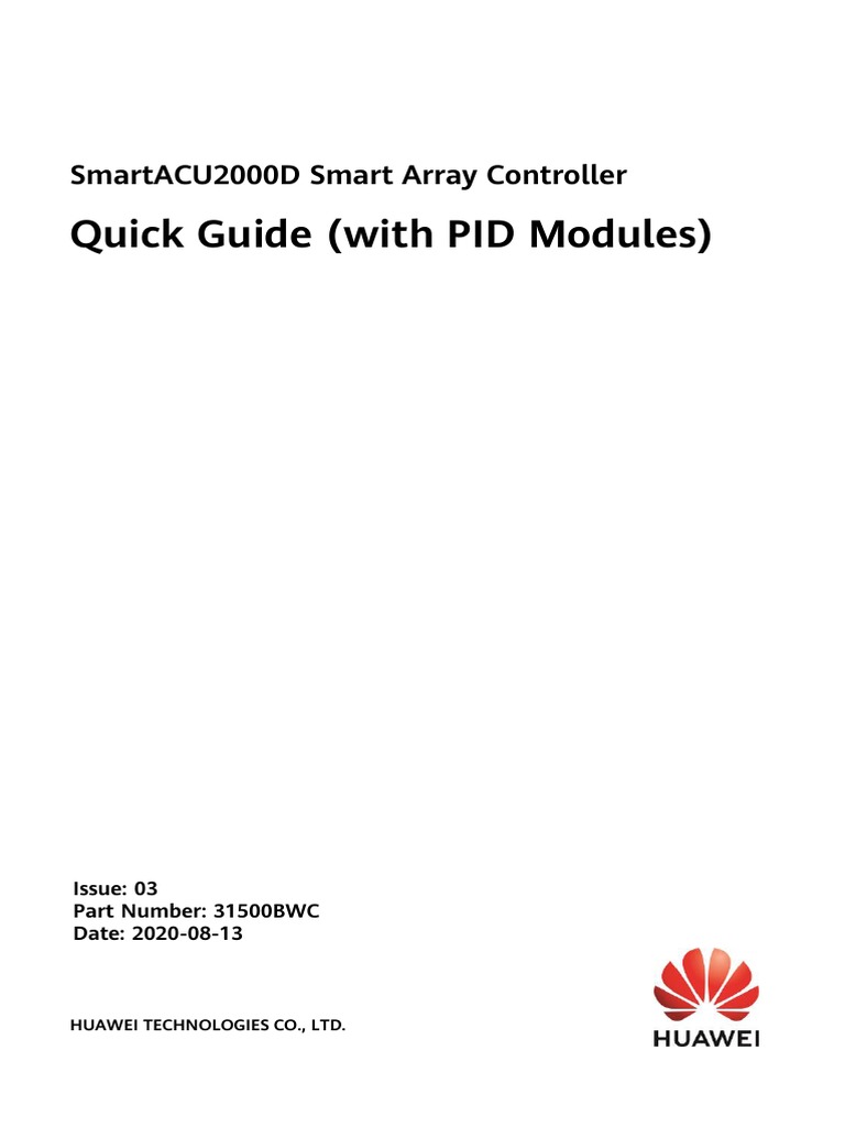 SmartACU2000D Smart Array Controller Quick Guide (With PID Modules ...