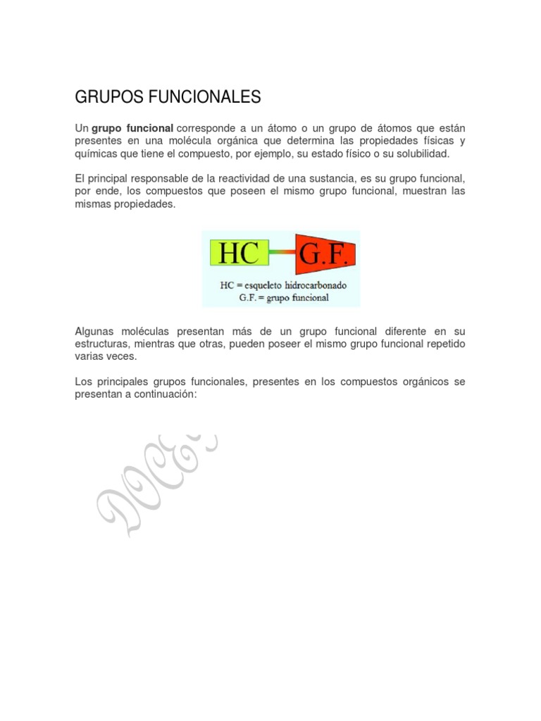 Grupos Funcionales en Compuestos Orgánicos | PDF | Amida | Cetona