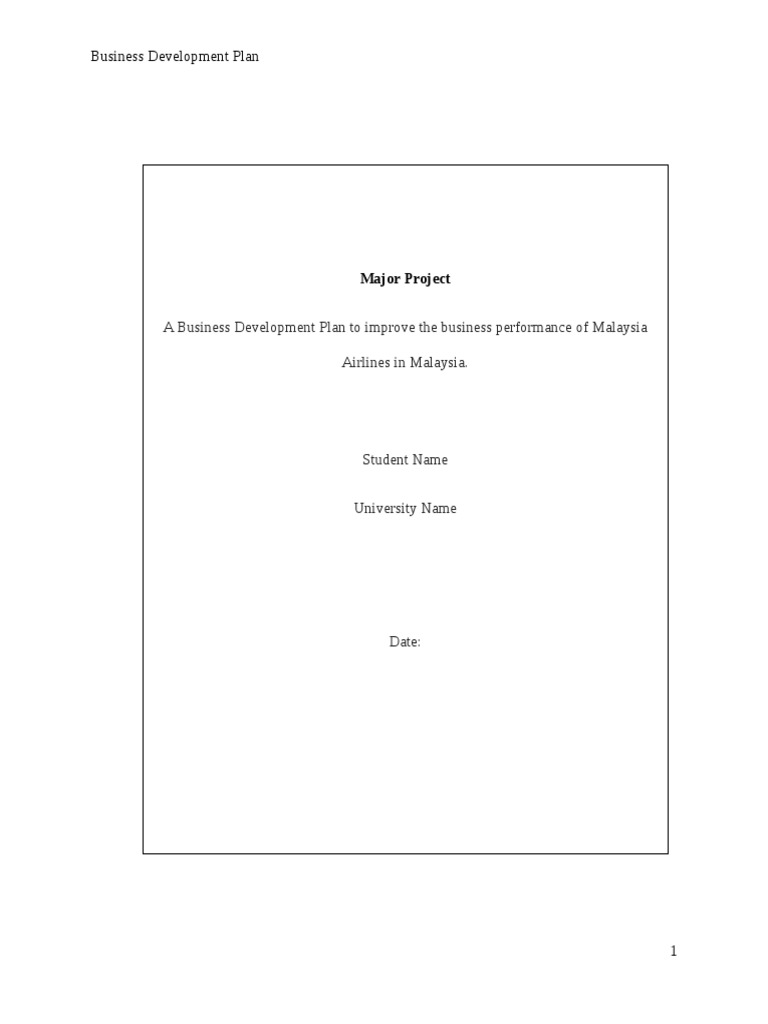 Major Project Business | PDF | Airlines | Malaysia Airlines Flight 370