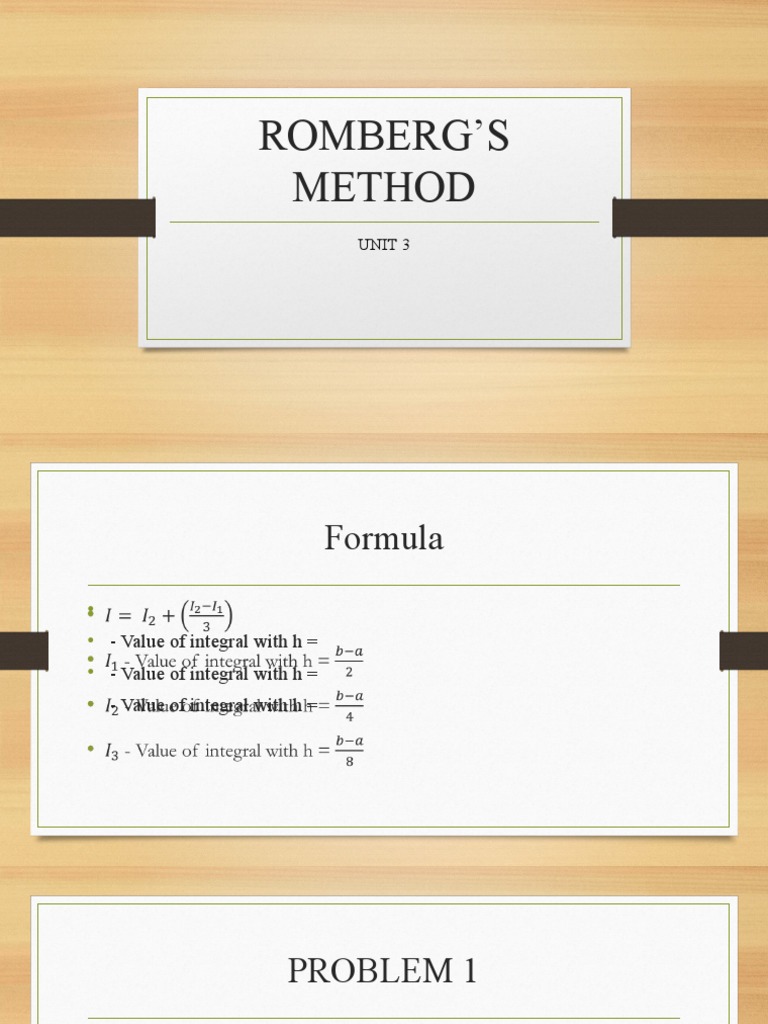 Romberg's Method | PDF