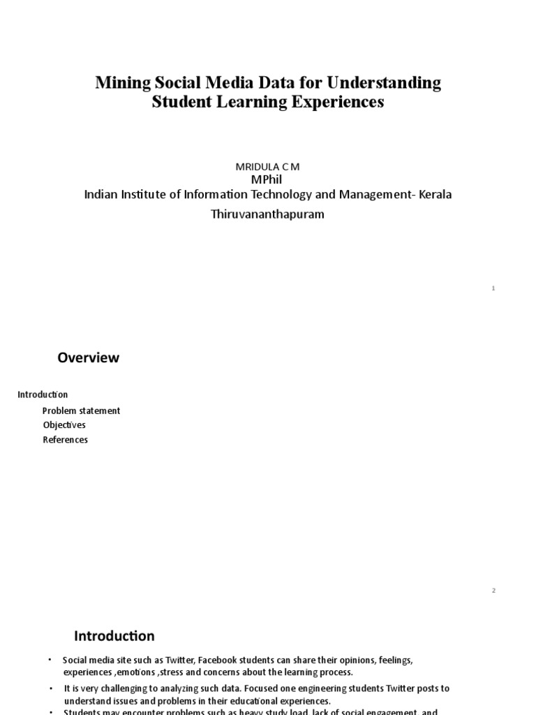 Mining Social Media for Student Learning Insights | PDF | Popular ...