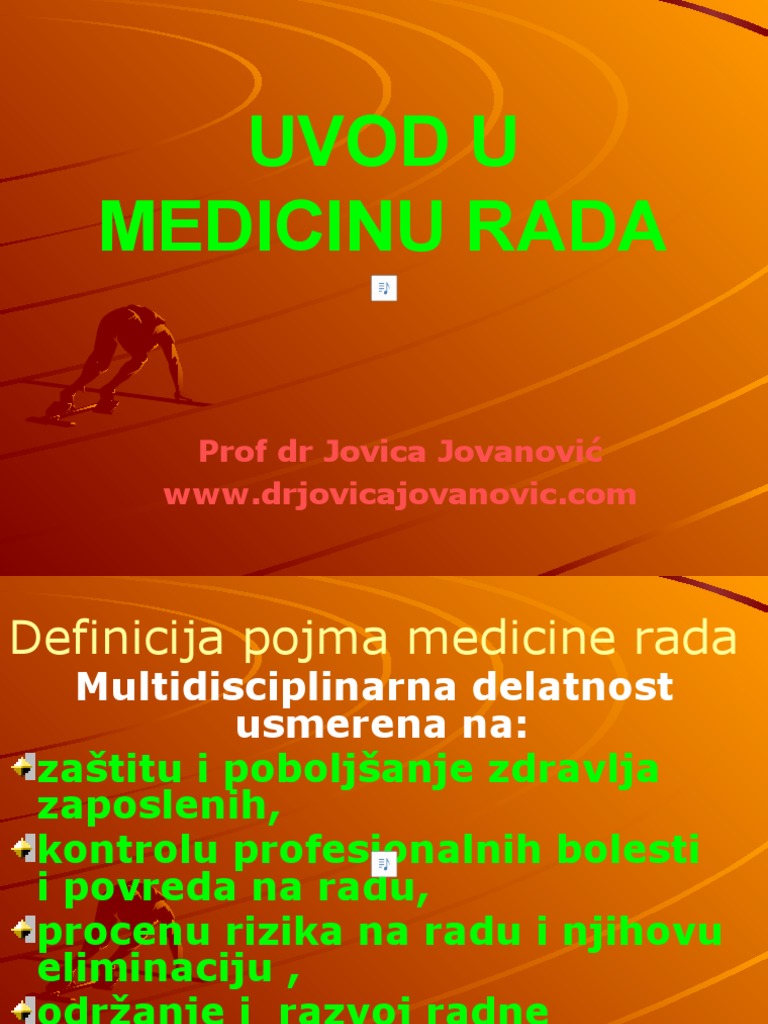 Uvod U Medicinu Rada | PDF