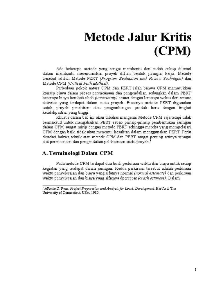 Contoh Soal Metode CPM dan Jawaban | PDF