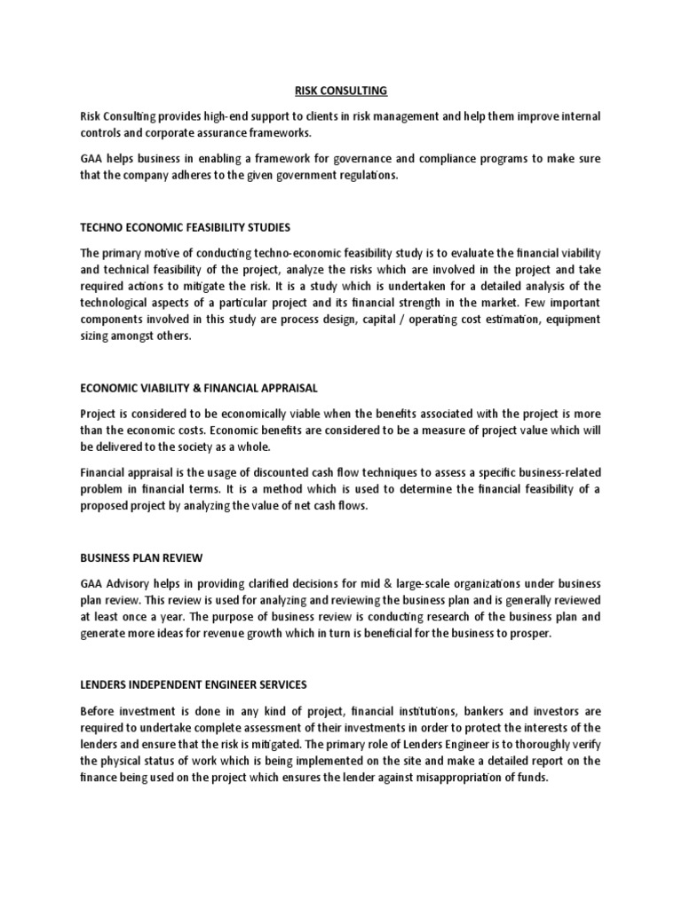 Comprehensive Risk Management Services | PDF | Market Liquidity ...