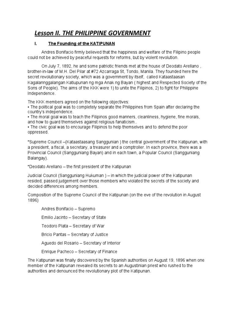 B. Different Types of Philippine Government | PDF | President Of The ...