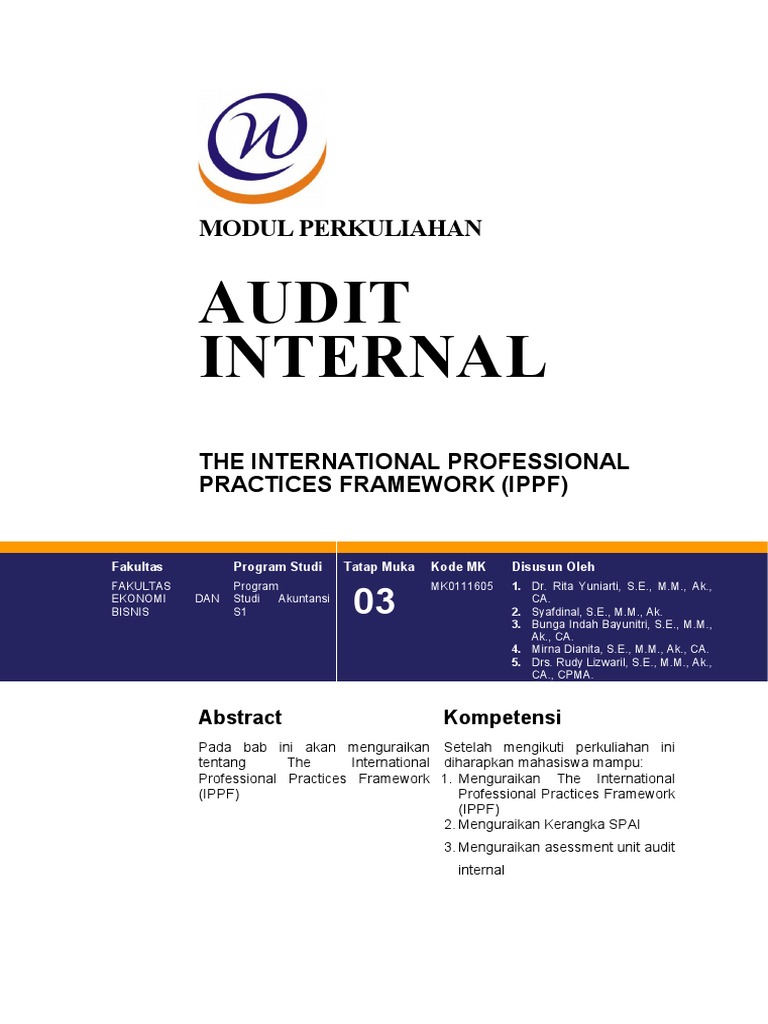 Kerangka IPPF dalam Audit Internal | PDF | Karier & Perkembangan | Komputer