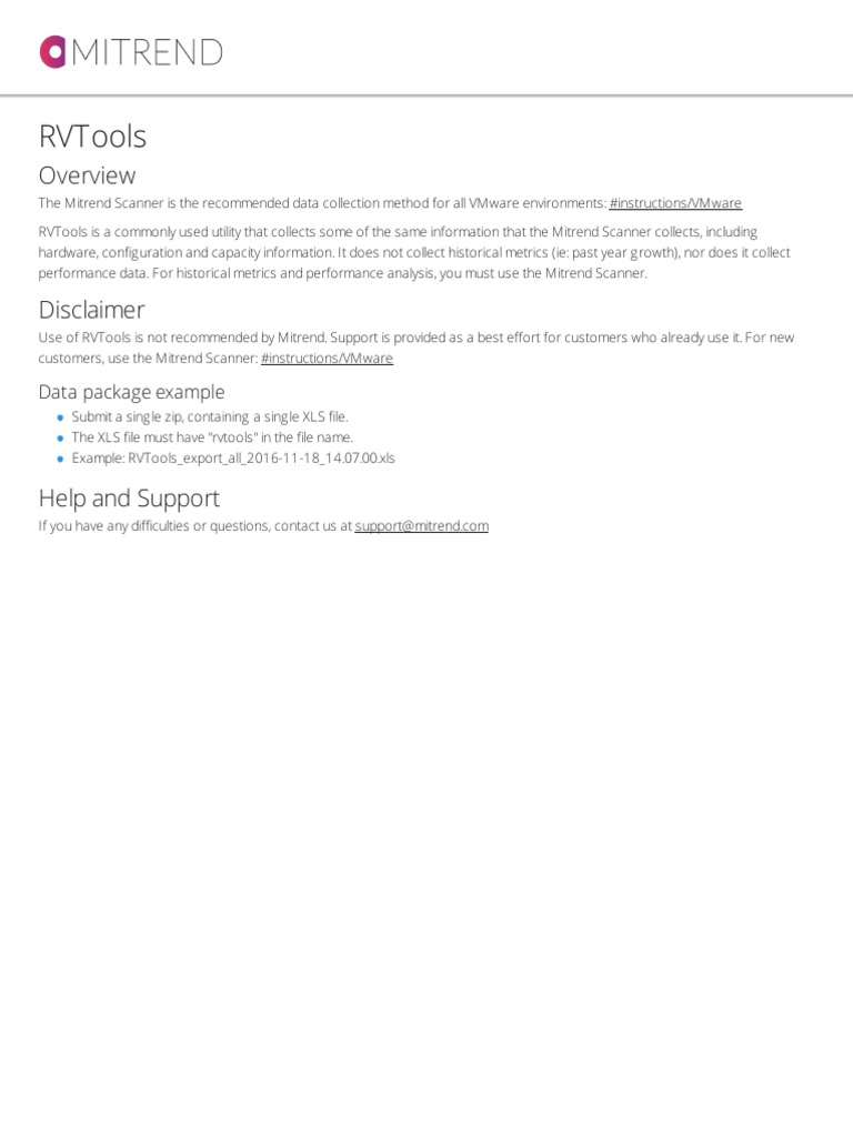 RVTools Instructions | PDF | Computers