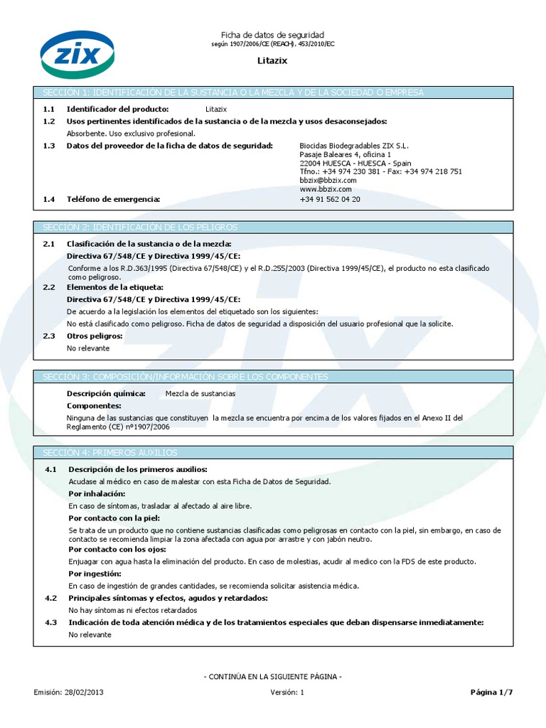 LITAZIX | PDF | Residuos | Toxicidad