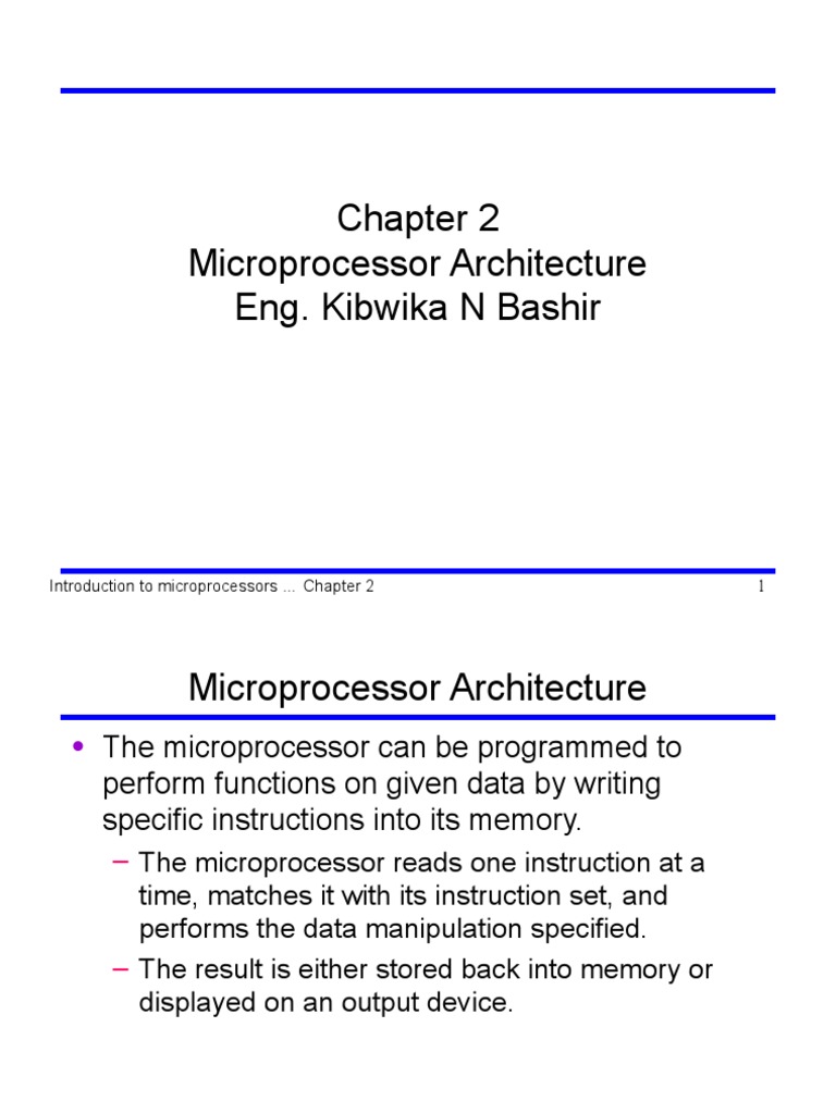 4 - Microprocessor Architecture | PDF | Computer Data Storage ...