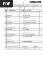 Main Road Test Score Sheet Template | PDF | Traffic | Van