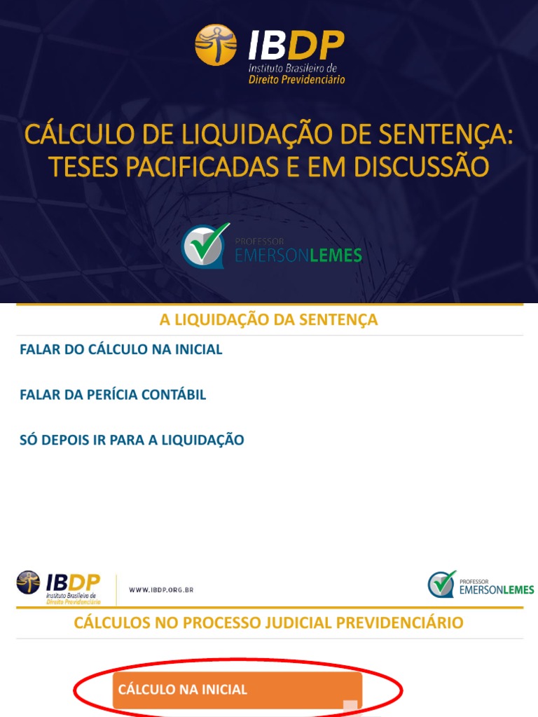 Calculo de Liquidacao de Sentenca Emerson Lemes | PDF | Sentença ... Calculo de Liquidacao de Sentenca Emerson Lemes | PDF | Sentença ...