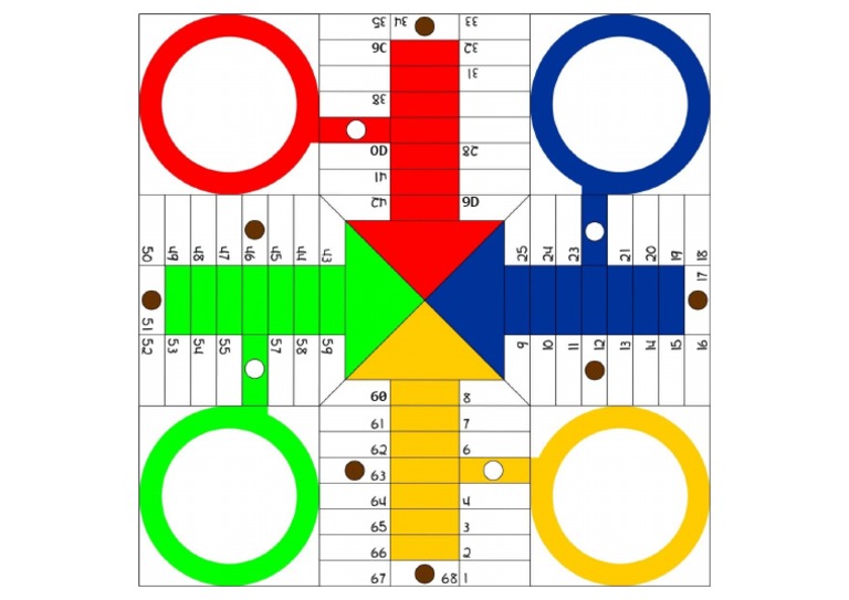 Parchis Printable Board Game Paper Craft | PDF