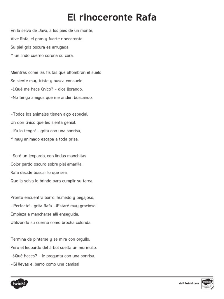 El Rinoceronte Rafa - Informacion para El Profesor | PDF